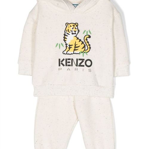 KENZO KIDS Younger Boys Grey Varsity Tiger Logo Tracksuit